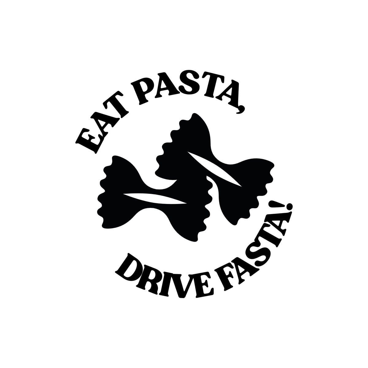 Set of two Racing Decals - "Eat Pasta, Drive Fasta!" – RENNBETRIEB