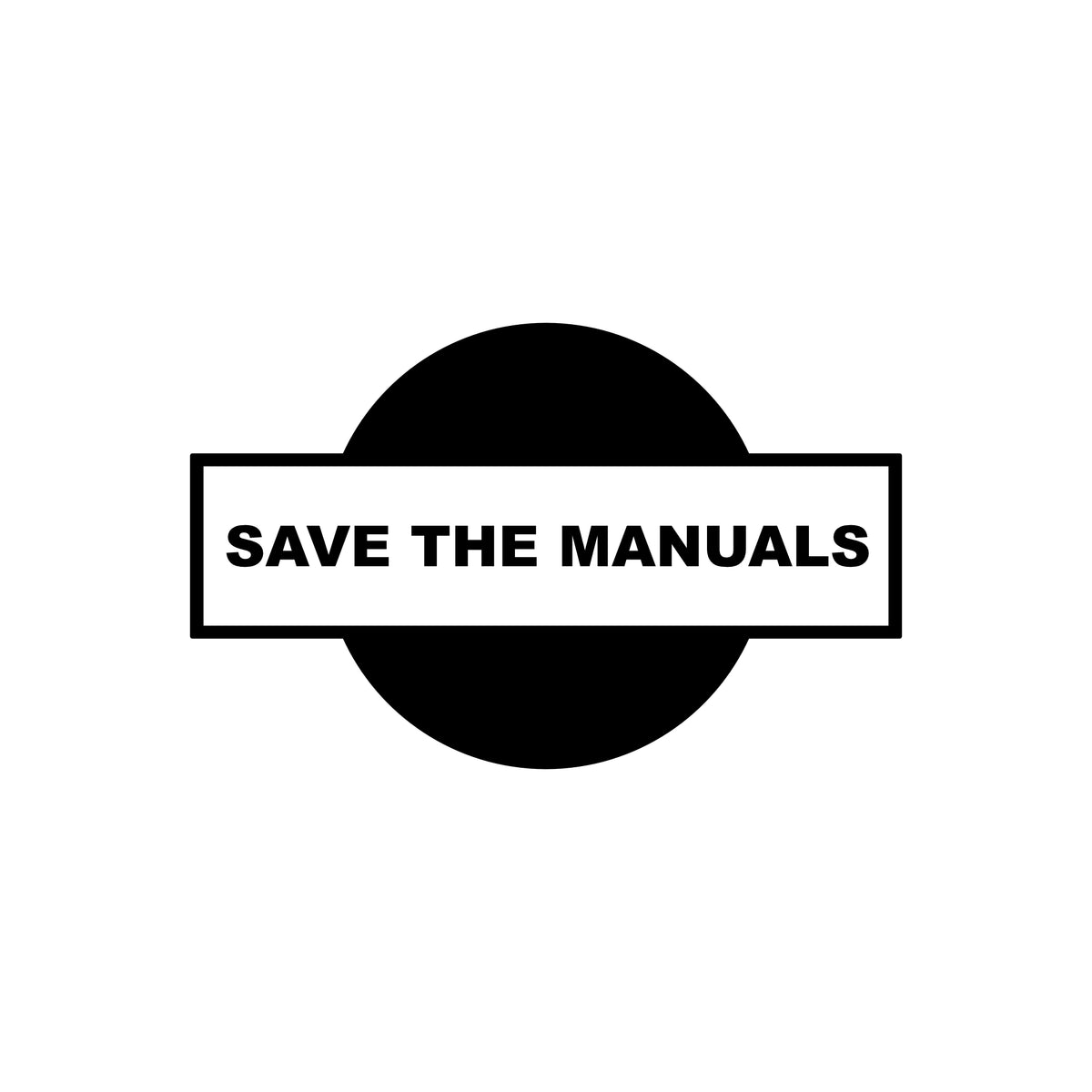 Set of two Racing Decals - Save the Manuals – RENNBETRIEB