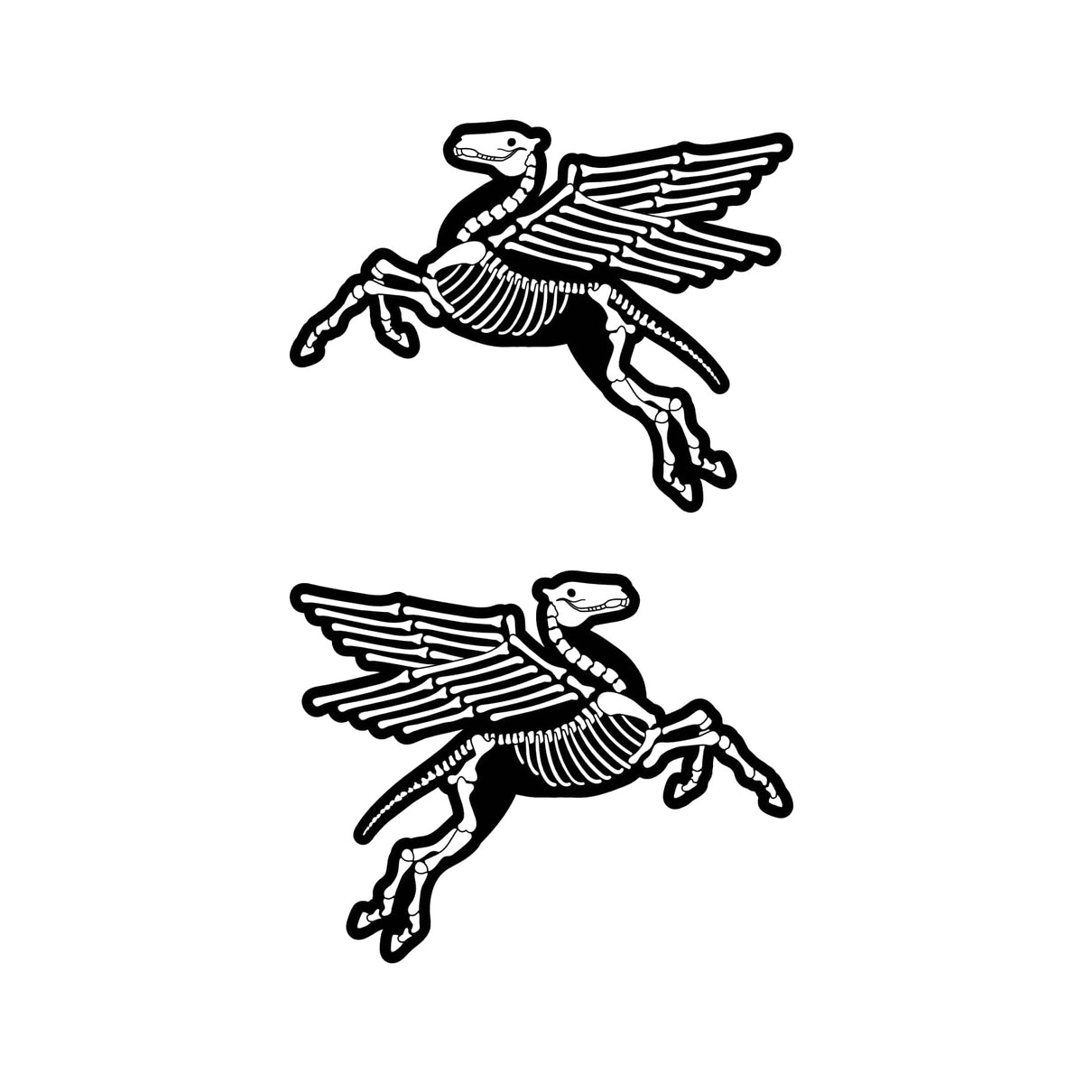 Skeleton Pegasus Decal Set | Car Sticker | RENNBETRIEB
