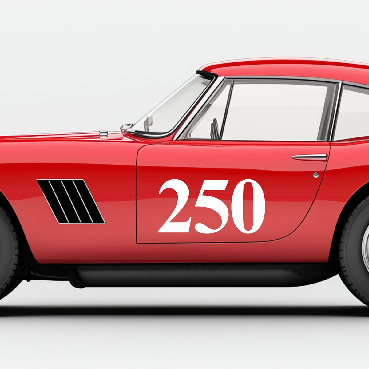 Set of two Custom Race Number Decals - Style #2 – RENNBETRIEB