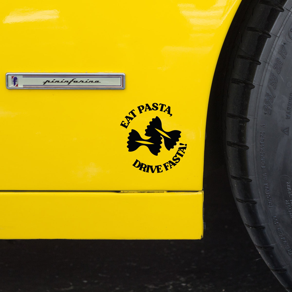 Set of two Racing Decals - "Eat Pasta, Drive Fasta!" – RENNBETRIEB
