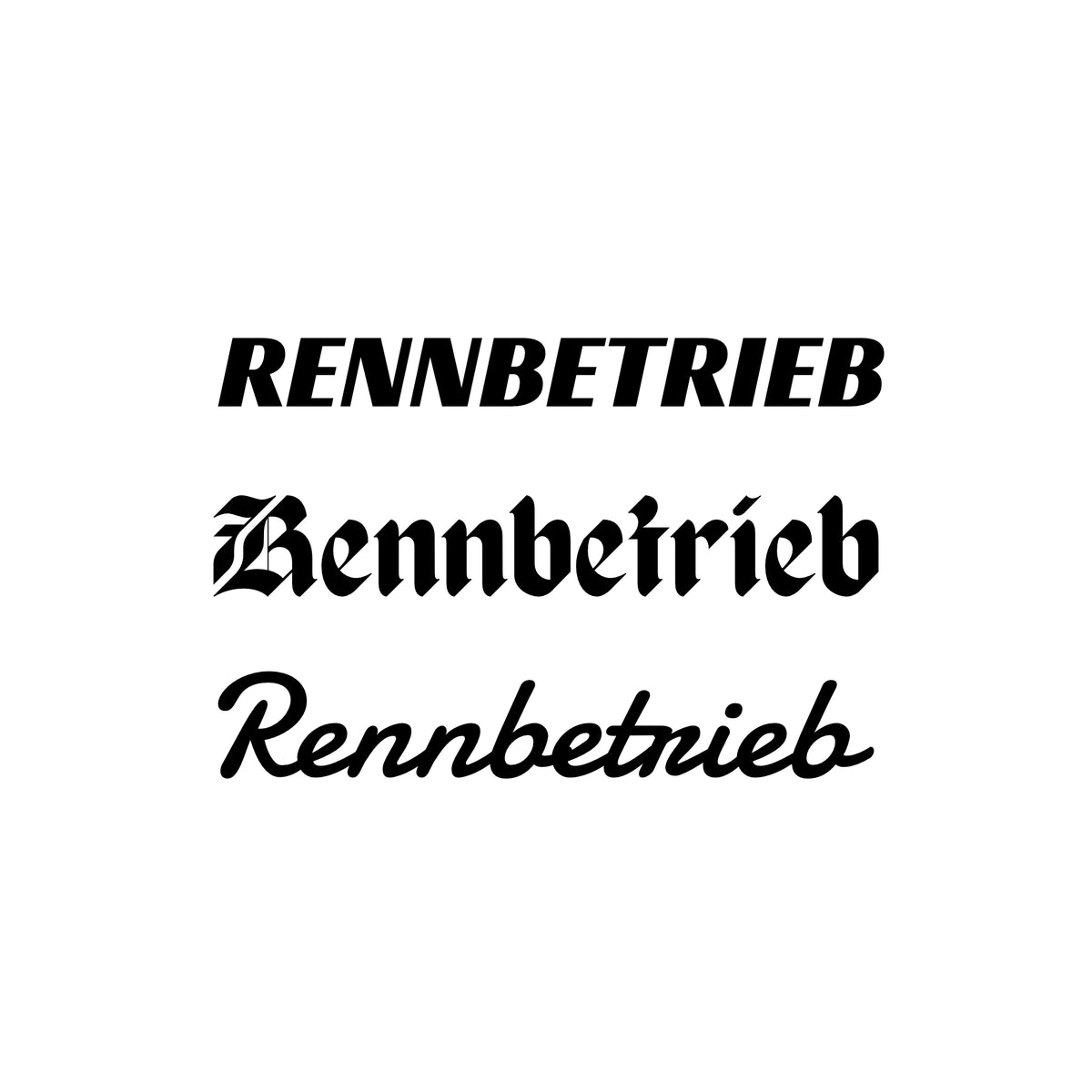 Set of six Racing Decals - RENNBETRIEB Logo